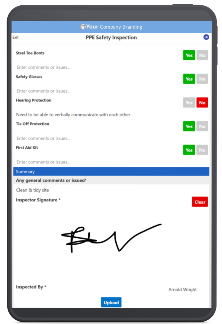 PPE Safety Inspection - Appenate Partners